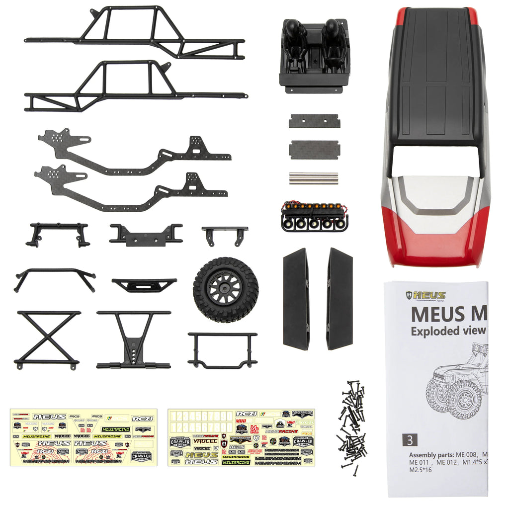 MEUS Racing MB24 Body 5.2in 132MM Axial Shell Body ABS+Nylon Carbon ...