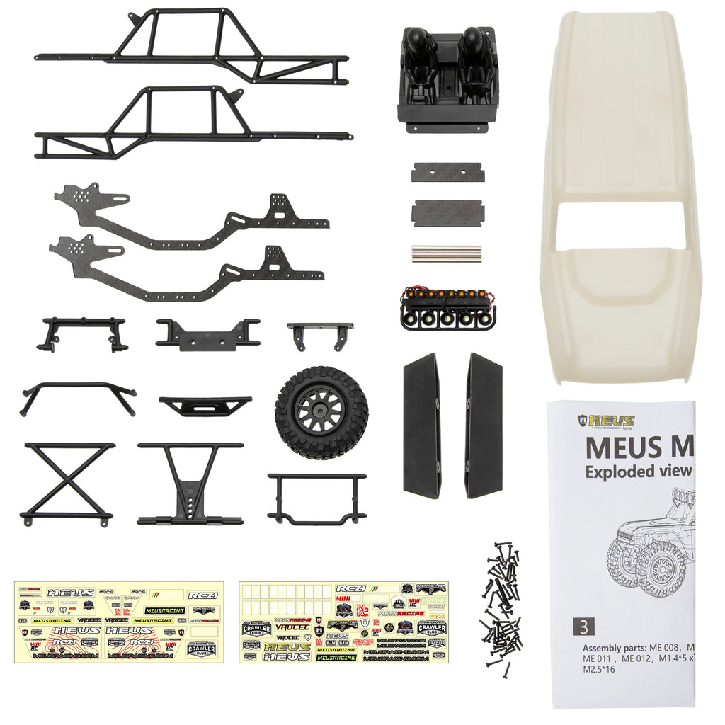 MEUS Racing MB24 Body 5.2in 132MM Axial Shell Body ABS+Nylon Carbon ...