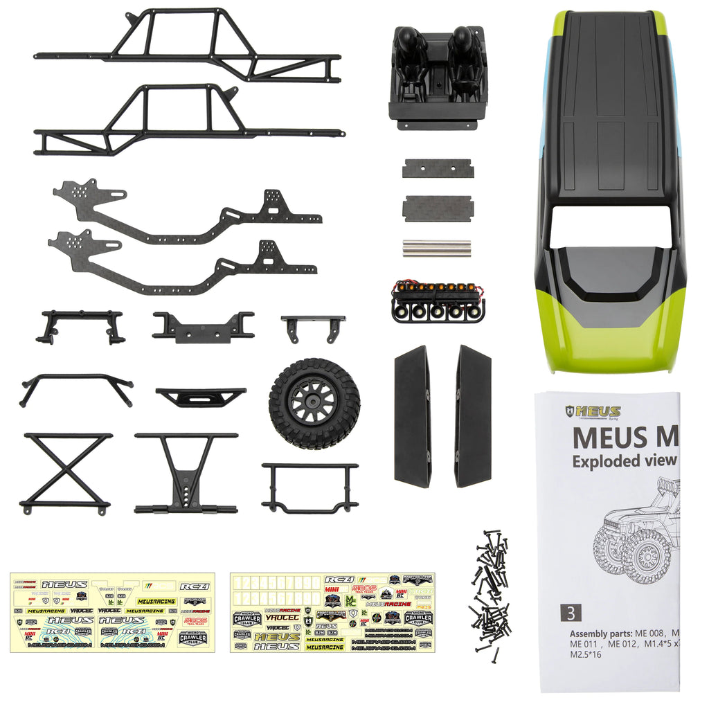 MEUS Racing MB24 Body 5.2in 132MM Axial Shell Body ABS+Nylon Carbon ...