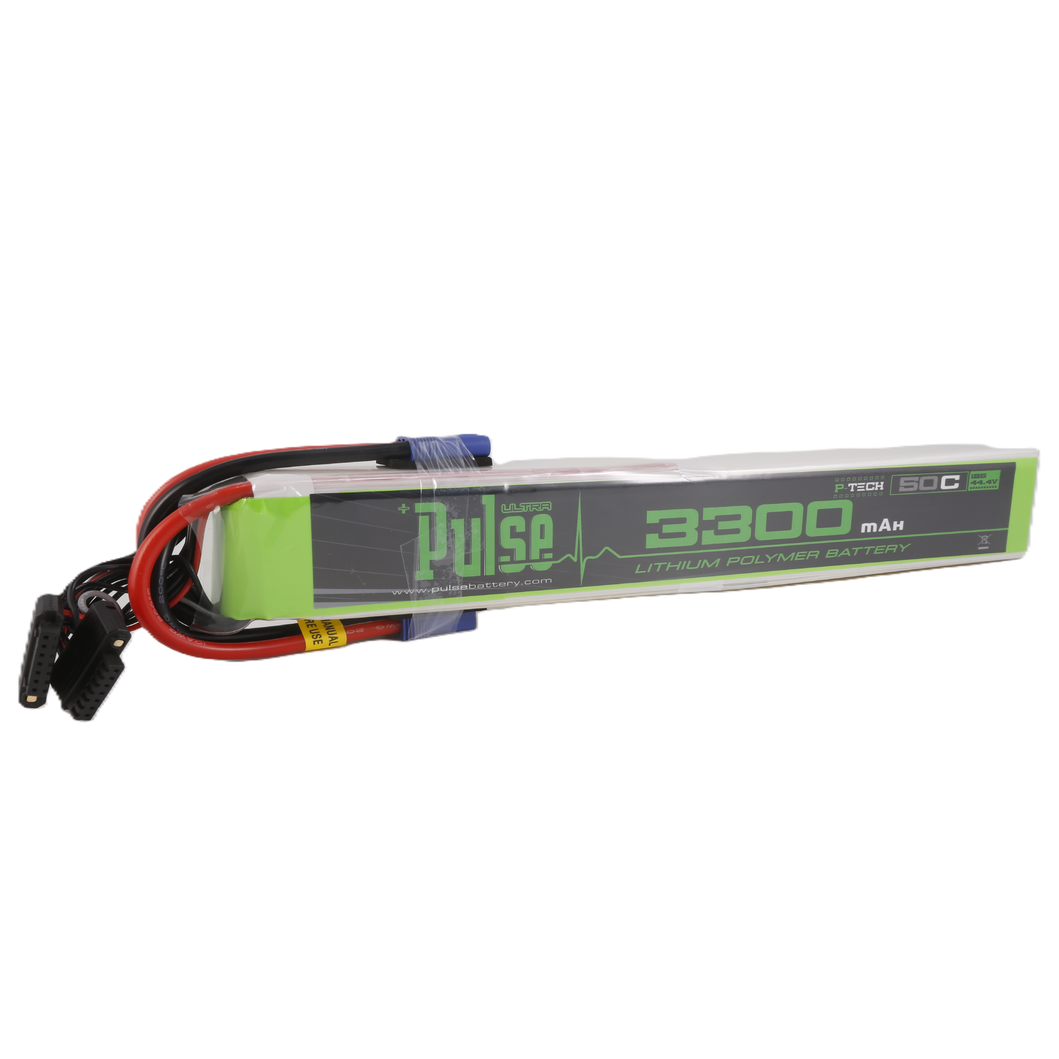 PULSE 3300mAh 50C 44.4V 12S P-Tech LiPo Battery - EC5 Connector ...
