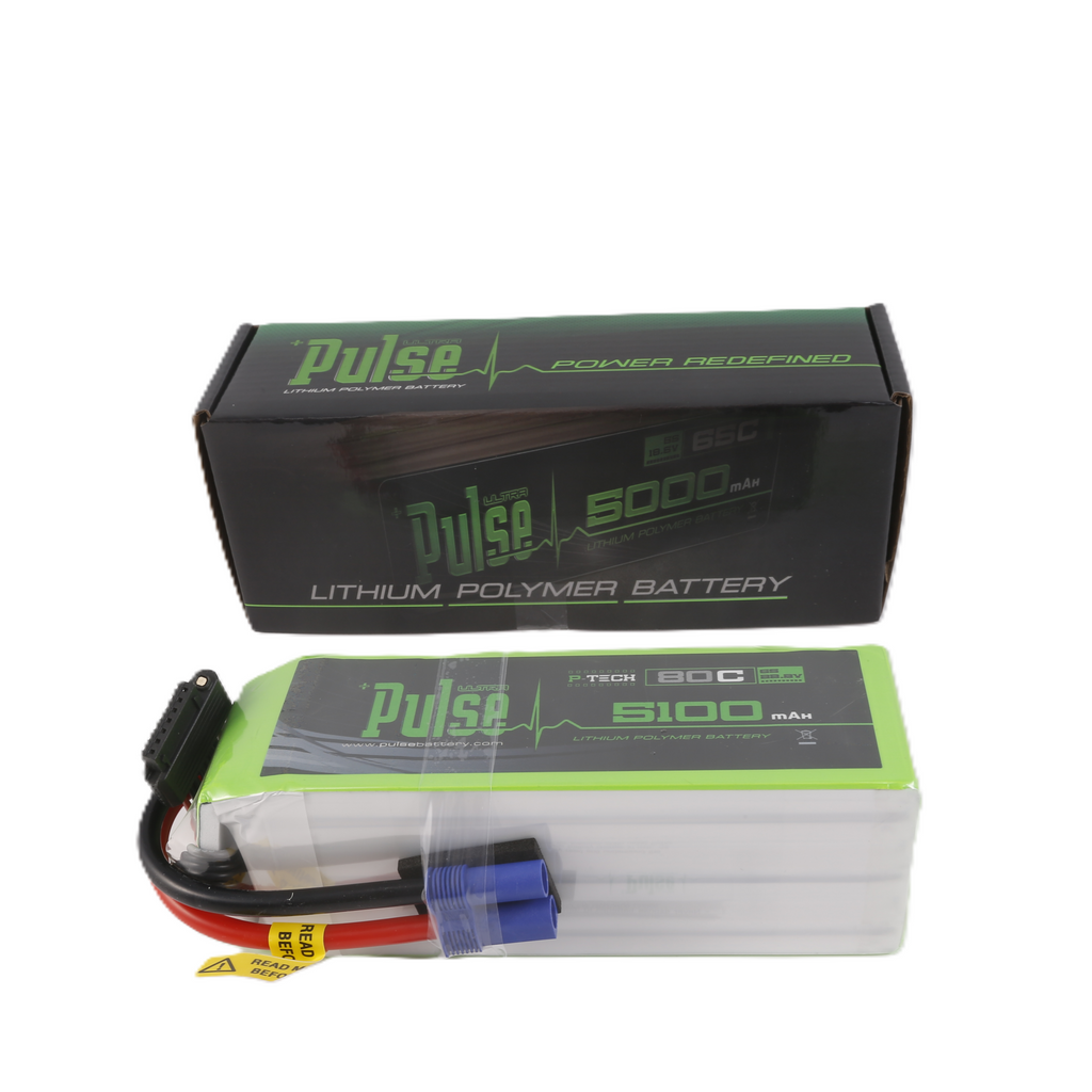 Pulse 5100mah 80C 22.2V 6S P-Tech Lipo Battery - EC5 Connector | HeliDirect