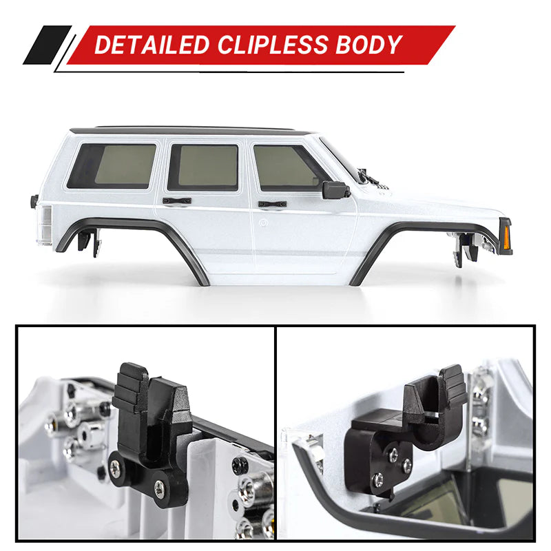 INJORA ABS Cherokee Body With Bumpers For 155mm 1/18 TRX4M Bronco ...