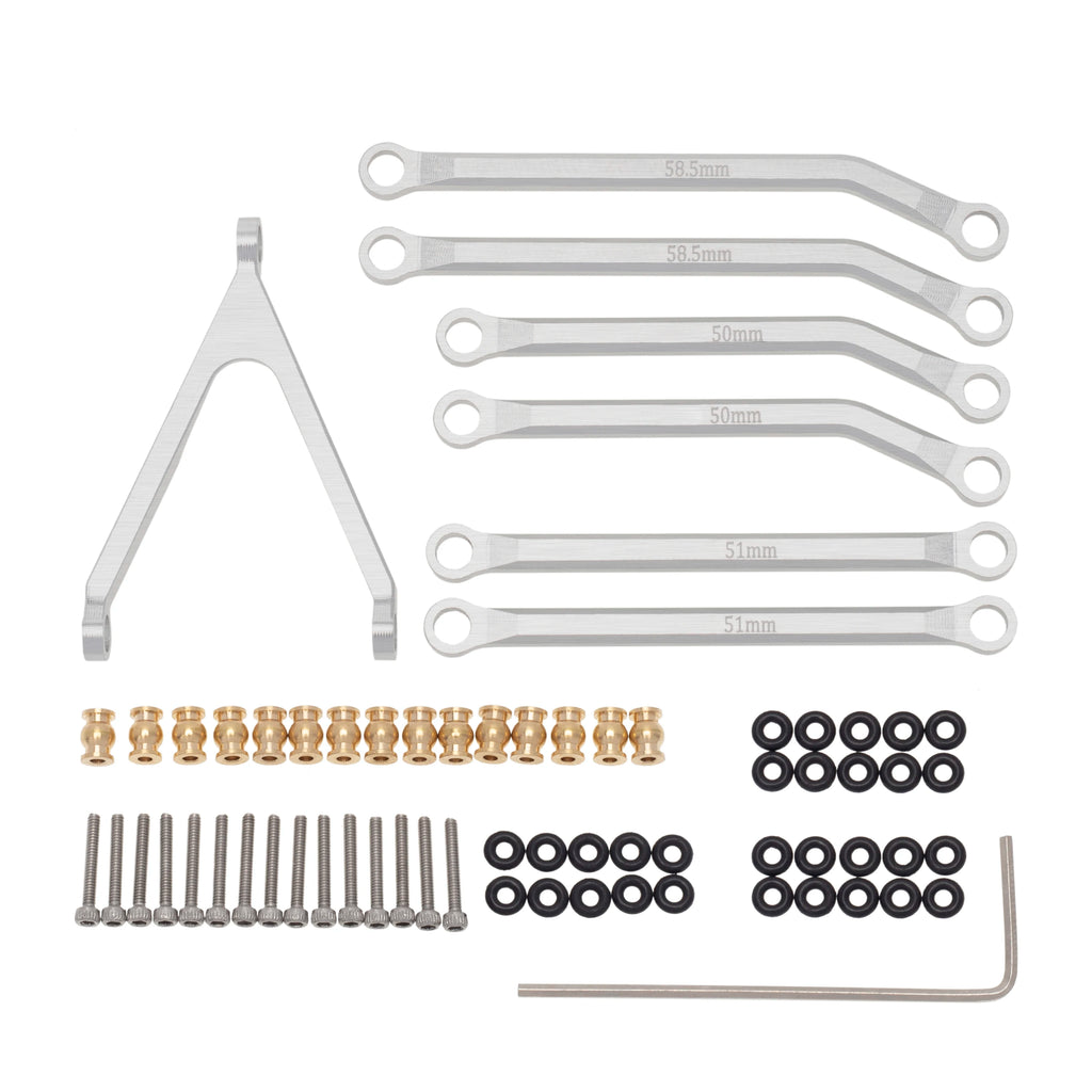 MEUS Racing CNC Aluminum High Clearance Chassis Links for 1/24 RC ...