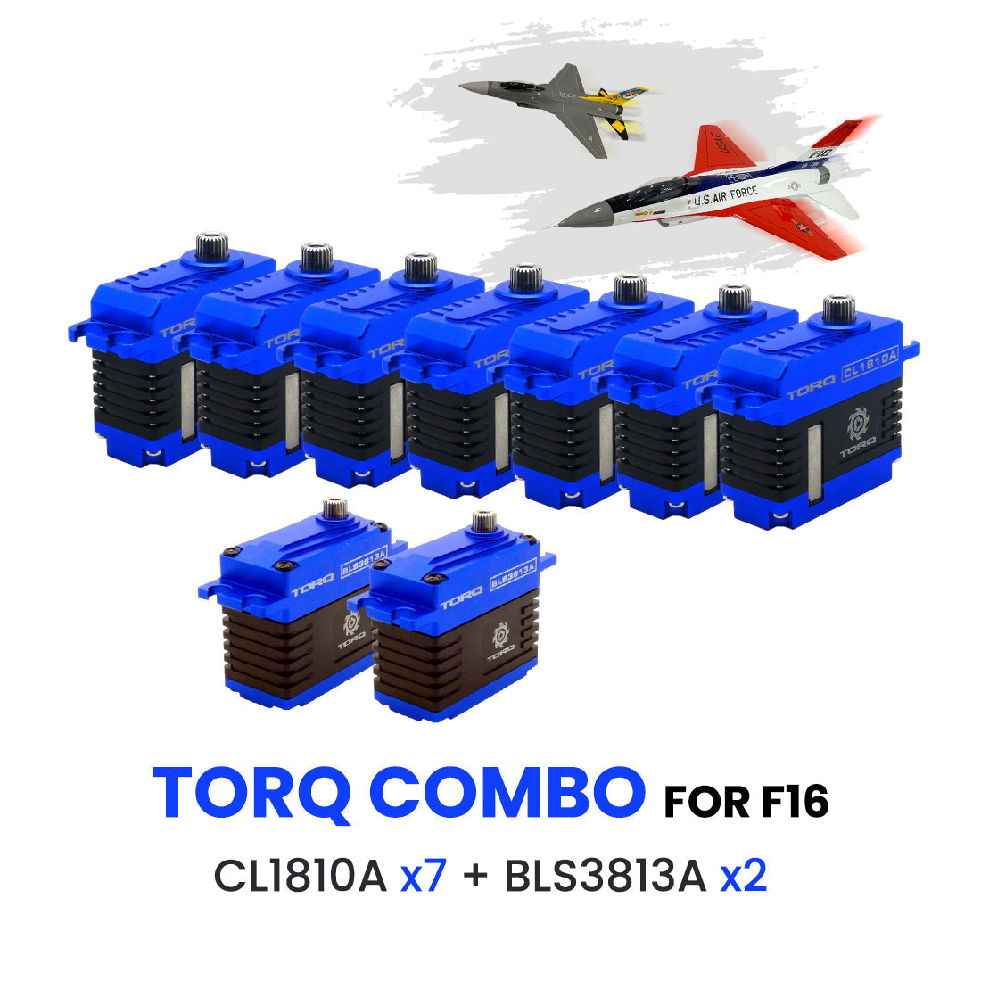 TORQ Servo Combo for F16 – HeliDirect