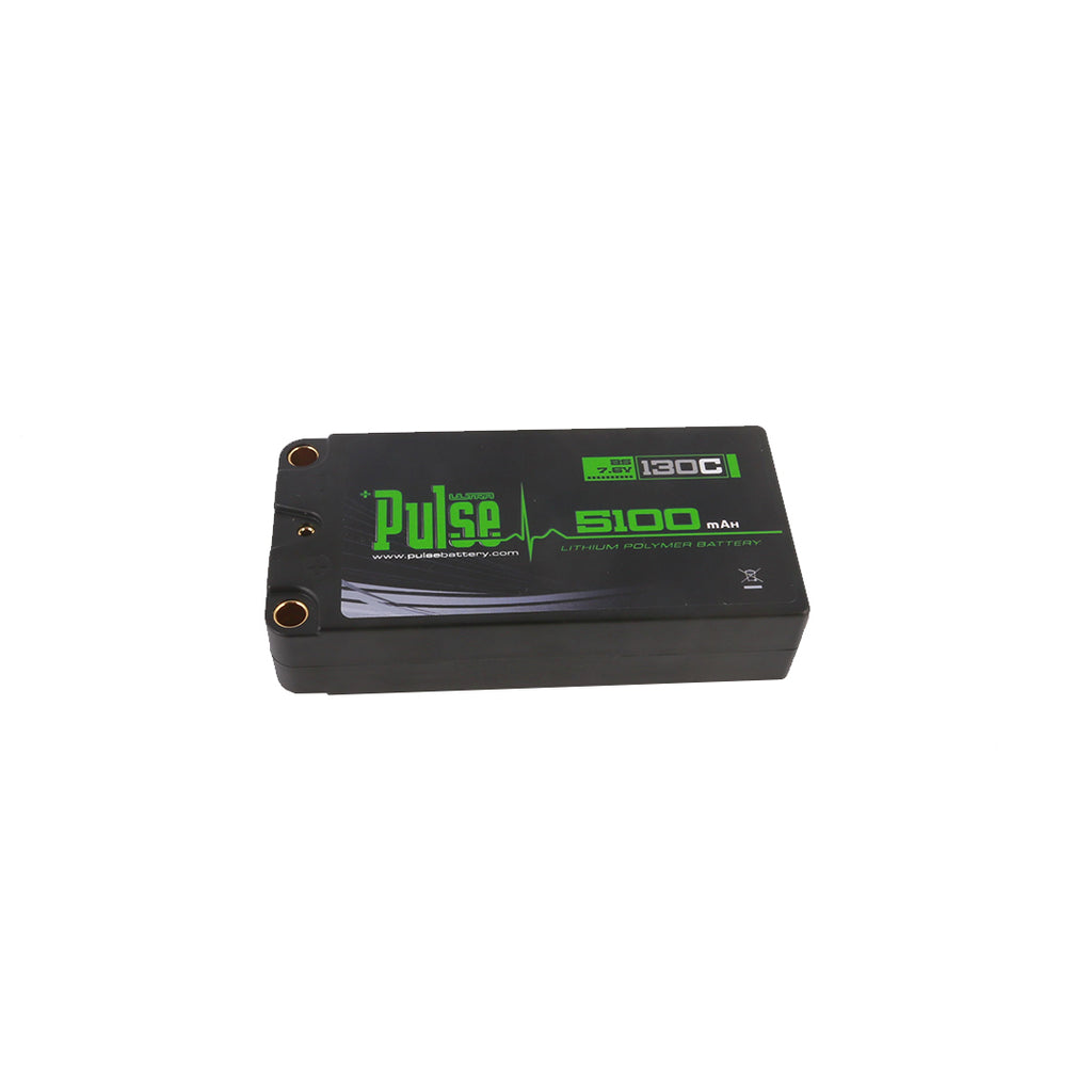 Pulse 5100mAh 130C 2S2P HV Hard Case - 5mm bullet | HeliDirect