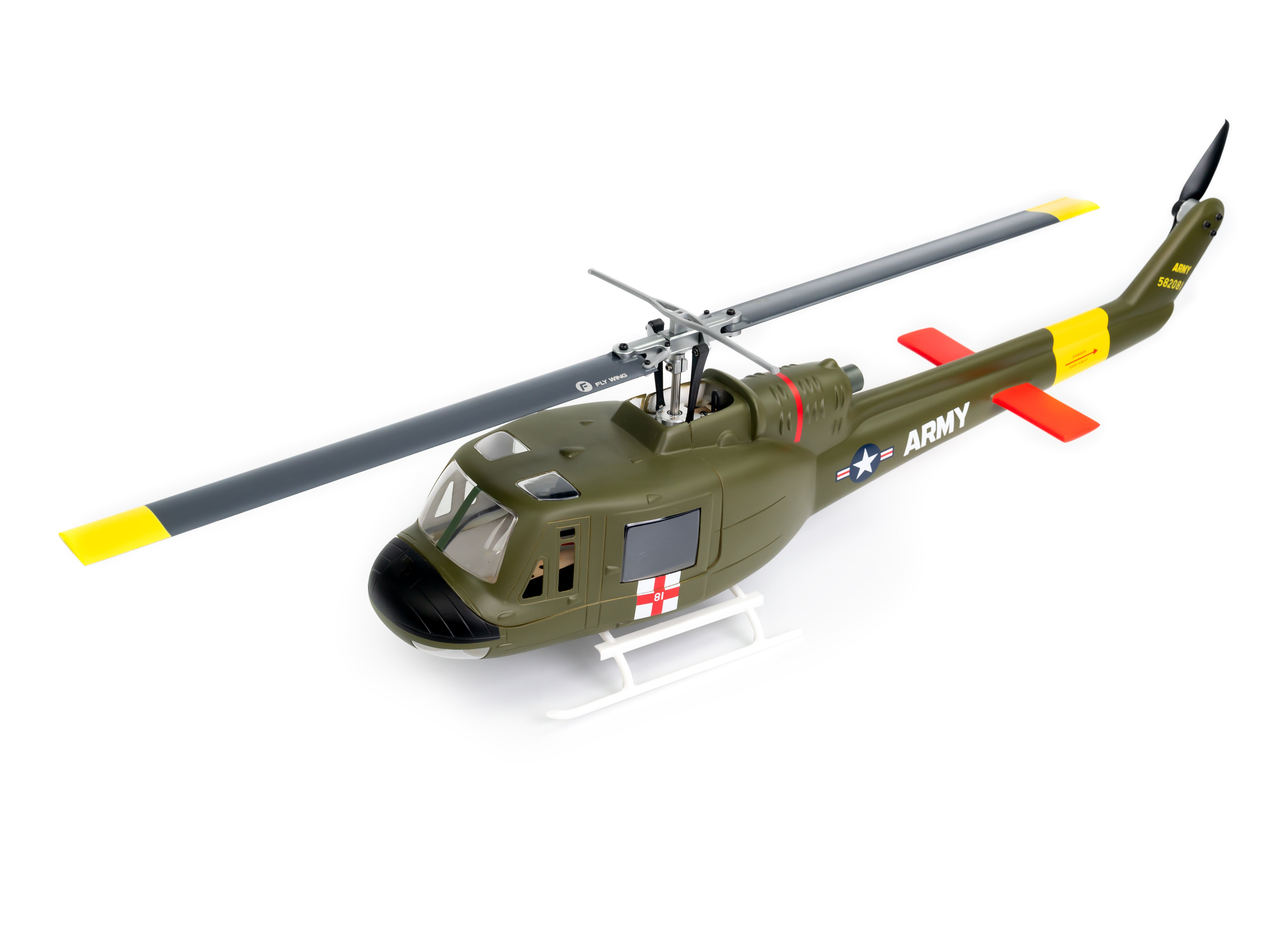 FlyWing UH-1 Huey V4 Scale Helicopter RTF - Green | HeliDirect