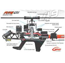SAB Goblin Raw 420 Competition Helicopter Kit - With Main & Tail Blades ...