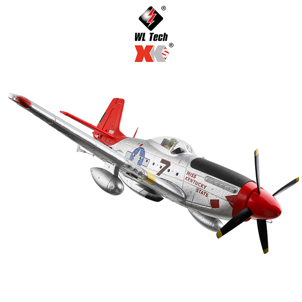 XK A280 P-51 560mm Wingspan 2.4GHz 4CH 3D/6G System 6-Axis Gyro RC ...