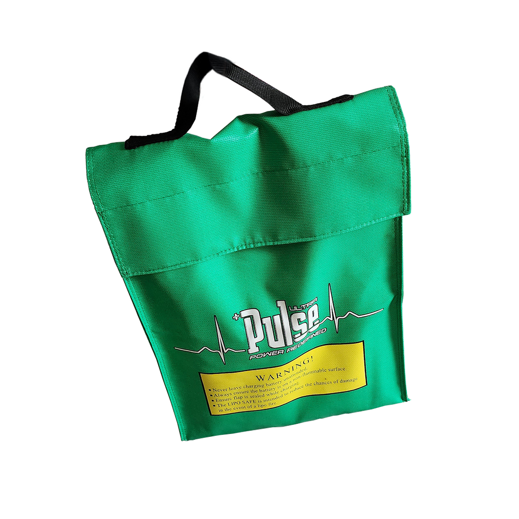 Pulse Green Lipo Safe Bag For 12S/14S Stick Packs | HeliDirect