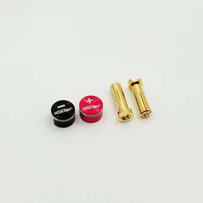 Furitek LowPro Bullet Plug Grips w/5mm Bullets (Black/Red) – HeliDirect