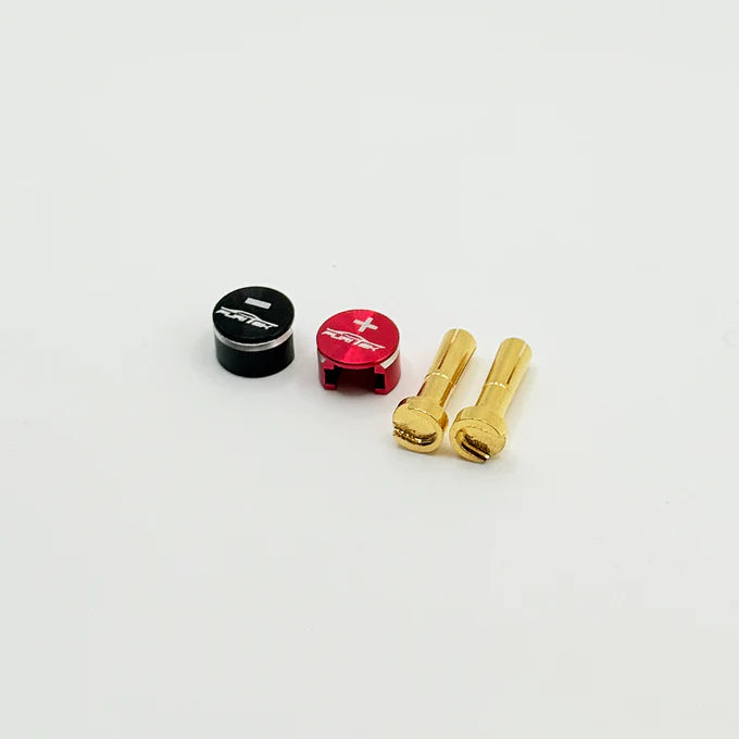 Furitek LowPro Bullet Plug Grips w/4mm Bullets (Black/Red) – HeliDirect