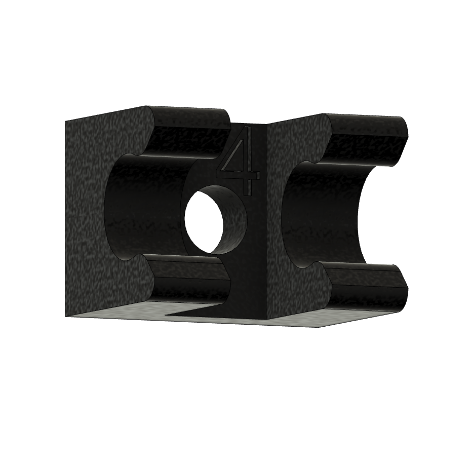 Fuel Line Holders 4mm (single) PKG 10- Black – HeliDirect