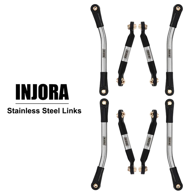INJORA Stainless Steel High Clearance Links Set For 1/24 AX24 | HeliDirect