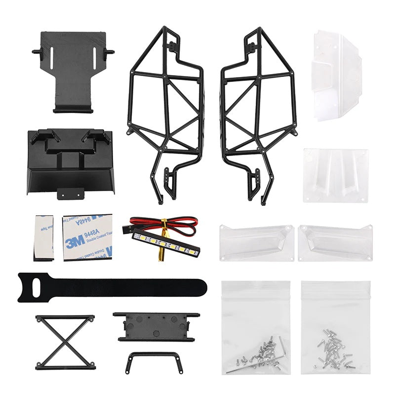 INJORA Nylon Rock Buggy Roll Cage Body Shell Chassis Kit For 1/24 SCX24 ...
