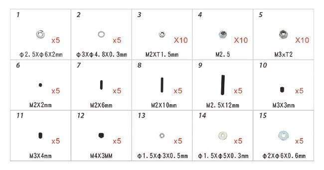 Align T-REX250-500 Hardware Bag – HeliDirect